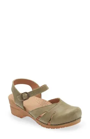 SANITA Margrethe Leather Sandal Khaki