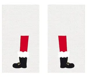 C&F HOME Santa Boots Kitchen Towel Set Set Of 2 - One-color