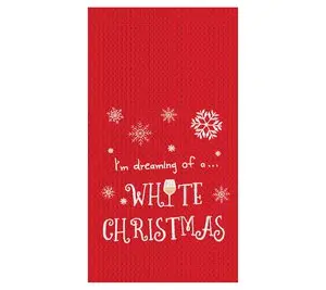 C&F HOME White Christmas Kitchen Towel Set Of 2 - One-color
