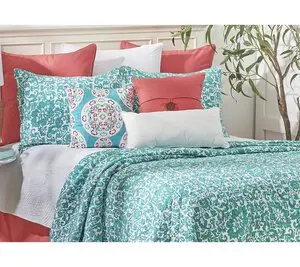 C&F HOME Madison Aqua King Quilt Set