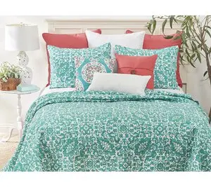 C&F HOME Madison Aqua King Quilt Set