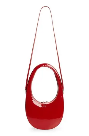 Coperni Small Swipe Leather Crossbody Bag - Lipstick Red