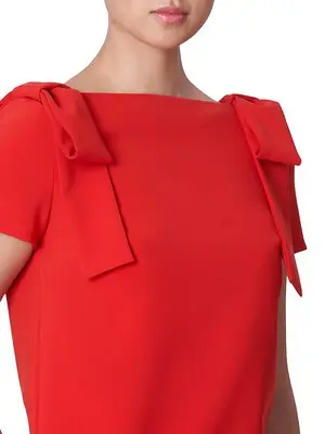 Carolina Herrera Icon Bow-embellished Shift Dress - Sky Blue