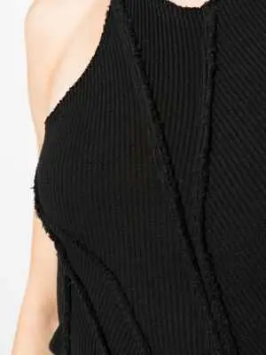 TALIA BYRE Rib-knit Halterneck Tank Top