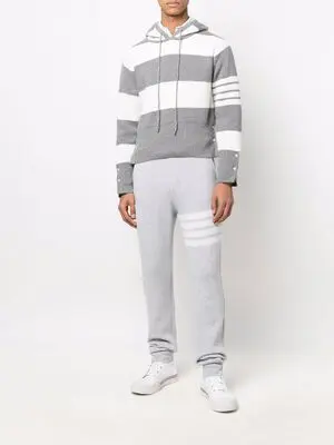 Thom Browne 4-bar Knitted Track Pants - Grey