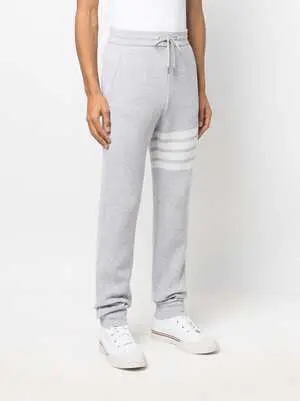 Thom Browne 4-bar Knitted Track Pants - Grey