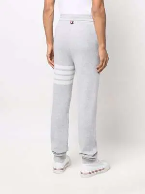 Thom Browne 4-bar Knitted Track Pants - Grey