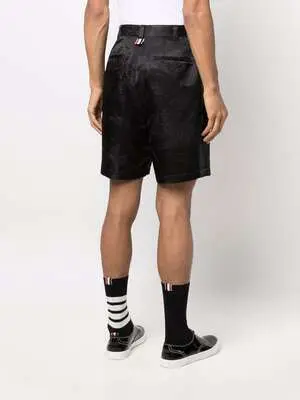 Thom Browne Rwb Stripe Tailored Shorts - Black