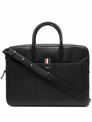 Thom Browne Grosgrain-tab Briefcase - Black