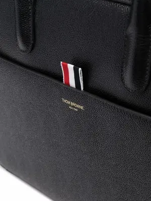 Thom Browne Grosgrain-tab Briefcase - Black