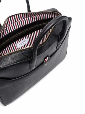 Thom Browne Grosgrain-tab Briefcase - Black