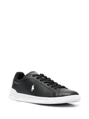 Polo Ralph Lauren Embroidered Pony Low-top Sneakers - Black