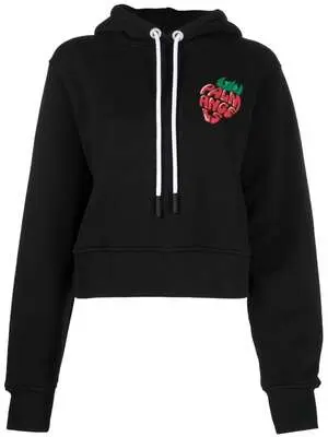 Palm Angels Logo-print Cropped Hoodie