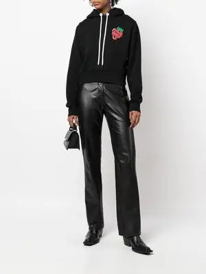 Palm Angels Logo-print Cropped Hoodie