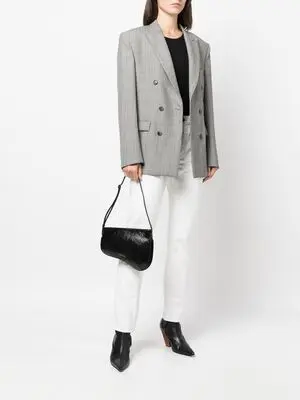 Manu Atelier Curve Leather Shoulder Bag