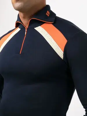WALES BONNER Short-zip Stripe-detail Top