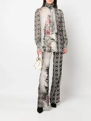 Alberta Ferretti High-waist Flared Trousers