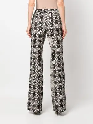 Alberta Ferretti High-waist Flared Trousers