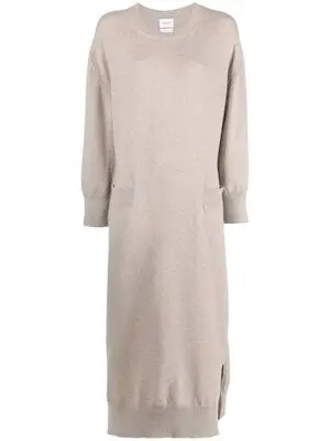BARRIE Iconic Knit Midi Dress - Neutrals