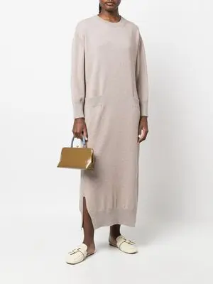 BARRIE Iconic Knit Midi Dress - Neutrals