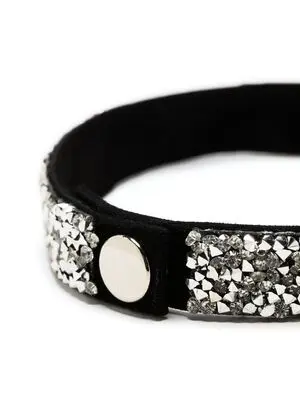 MANOKHI Crystal-embellished Leather Choker