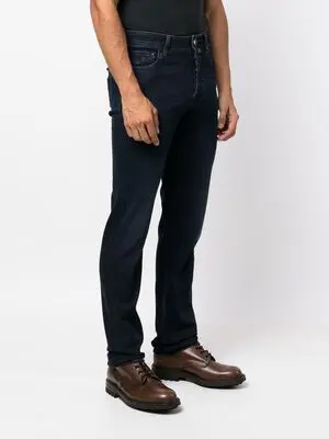 Jacob Cohen Embroidered Logo Straight-leg Jeans - Blue