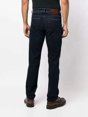 Jacob Cohen Embroidered Logo Straight-leg Jeans - Blue