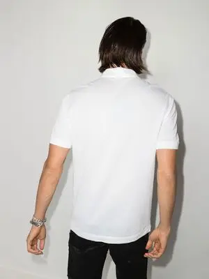 Dolce & Gabbana Logo Plaque Polo Shirt - White
