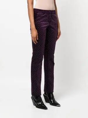 Philipp Plein Office Crystal-embellished Trousers
