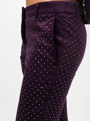 Philipp Plein Office Crystal-embellished Trousers