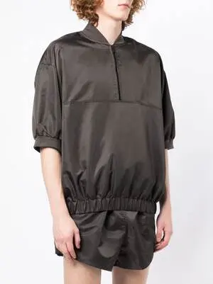 Fear Of God Half-zip Band-collar Sweatshirt - Grey
