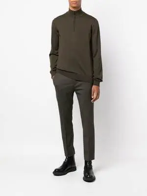 PT TORINO Cropped Tailored Trousers - Green