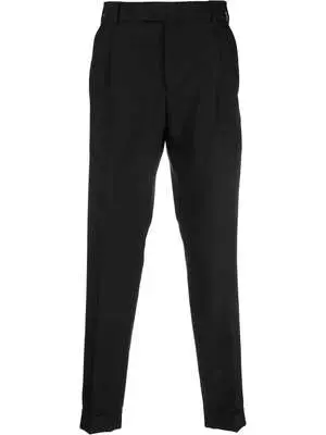 PT TORINO Tapered Wool Trousers - Black