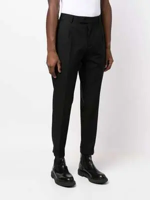 PT TORINO Tapered Wool Trousers - Black