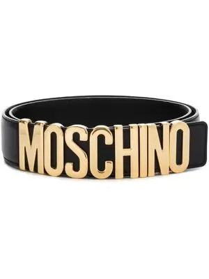 Moschino Plaque Belt - Black