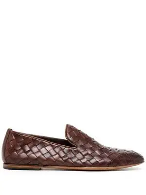 BARRETT Woven-leather Loafers - Brown