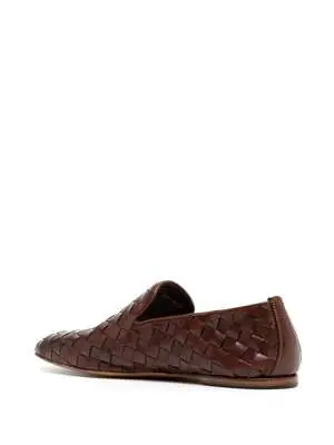 BARRETT Woven-leather Loafers - Brown
