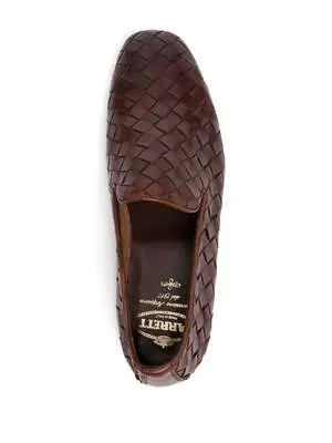 BARRETT Woven-leather Loafers - Brown