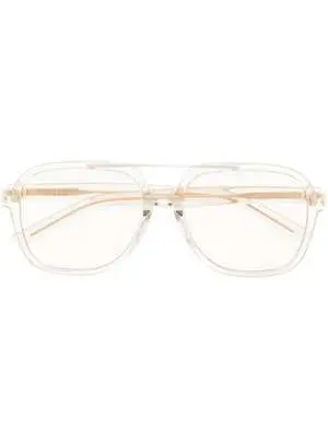 Saint Laurent Logo Glasses - Neutrals