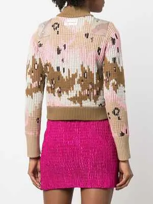 DIESEL® Multicolour Wool Blend Knit Zip-up Jacket