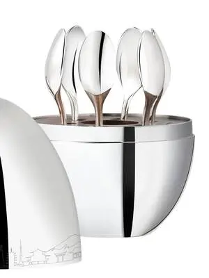 Christofle Mood Skyline Japan Espresso Spoon - Silver