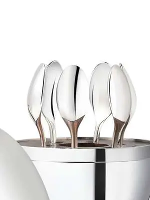 Christofle Mood Skyline Shanghai Espresso Spoon - Silver