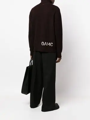 OAMC Logo-knit Roll-neck Jumper - Purple
