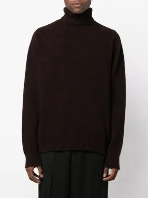 OAMC Logo-knit Roll-neck Jumper - Purple