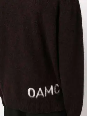 OAMC Logo-knit Roll-neck Jumper - Purple
