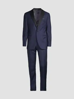 SAKS FIFTH AVENUE Collection Satin Notch Lapel Tuxedo - Navy