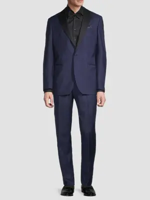 SAKS FIFTH AVENUE Collection Satin Notch Lapel Tuxedo - Navy