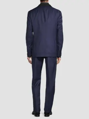 SAKS FIFTH AVENUE Collection Satin Notch Lapel Tuxedo - Navy