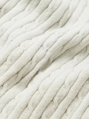 Club Monaco Cable-knit Cotton-blend Polo Shirt Xs