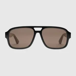 Gucci Aviator Frame Sunglasses - Black